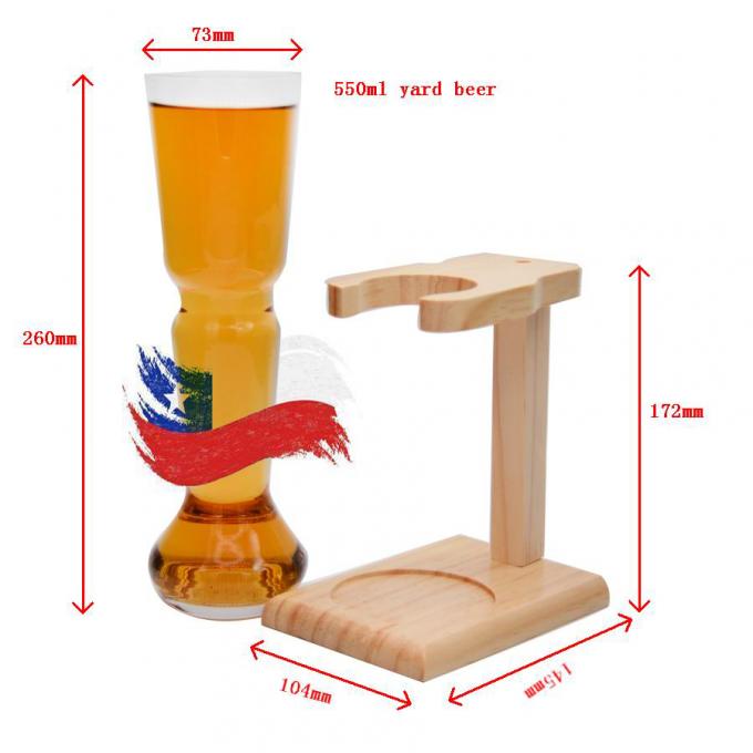 Craft Beer Glasses With Wooden Stand