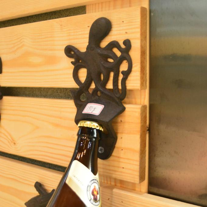 Rustic Wall Mounted Octopus Antique Cast Iron Bottle Opener
